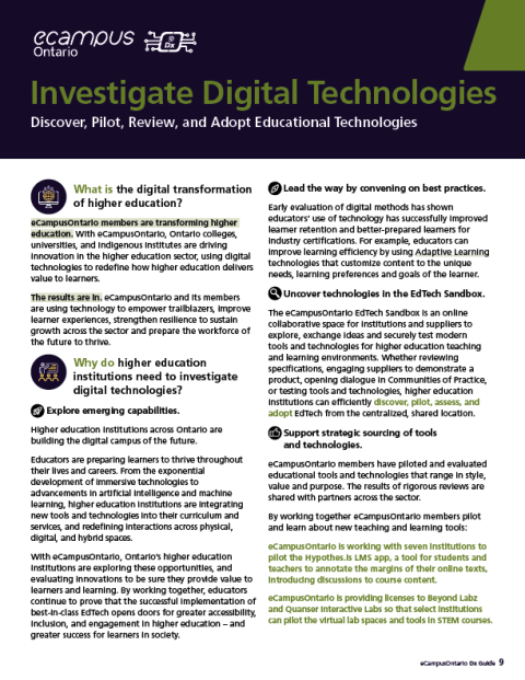 Drive digital transformation forward | eCampusOntario VLS